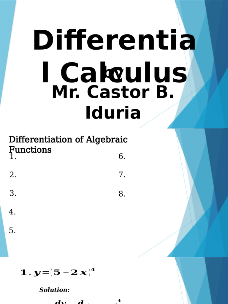 Differentiation-Algebraic and Trigonometric Function2 | PDF