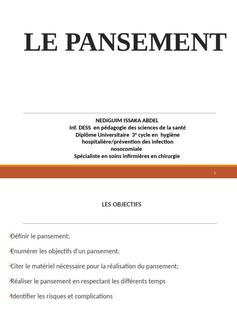 Guide Complet pour Réaliser un Pansement | PDF | Hygiène | Plaie