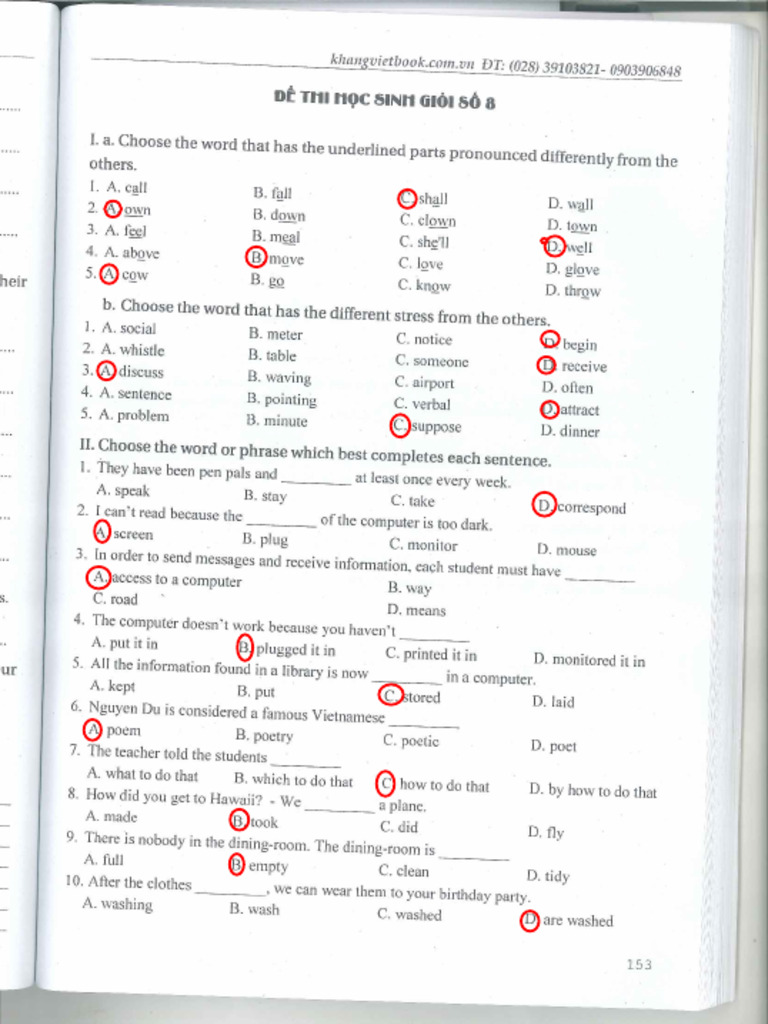 Pages From Sách BD HSG Anh Lớp 9. Đề 8 | PDF