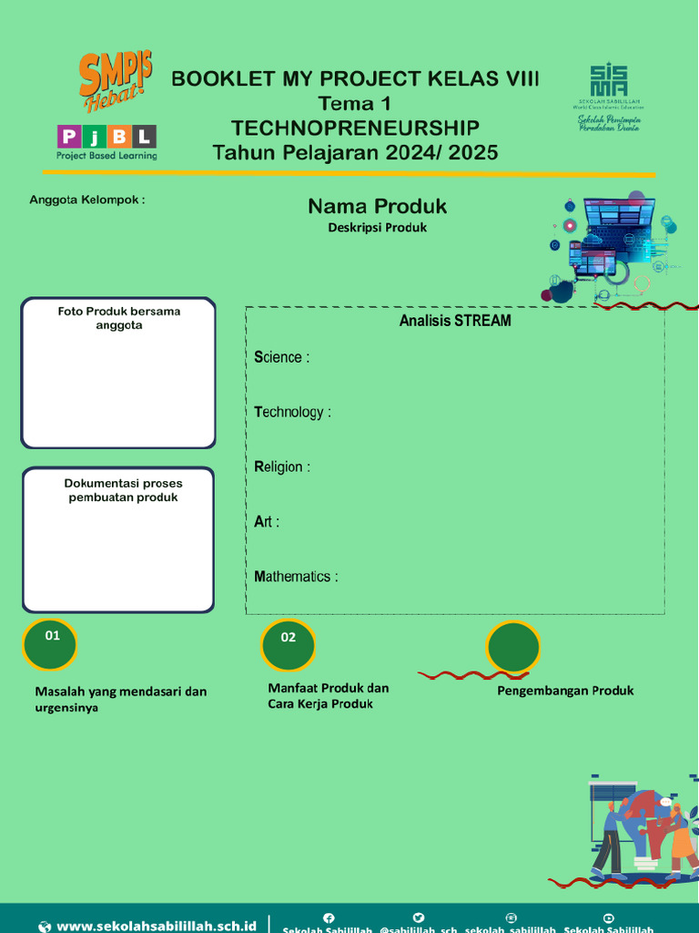 Rev - Template Booklet PJBL Tema 1 Kelas Viii Technopreneurhsip | PDF