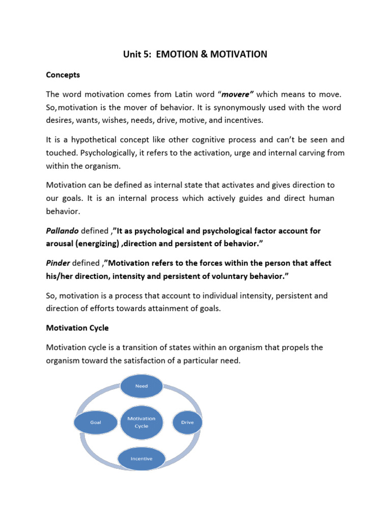 Understanding Emotion and Motivation | PDF | Emotions | Motivational