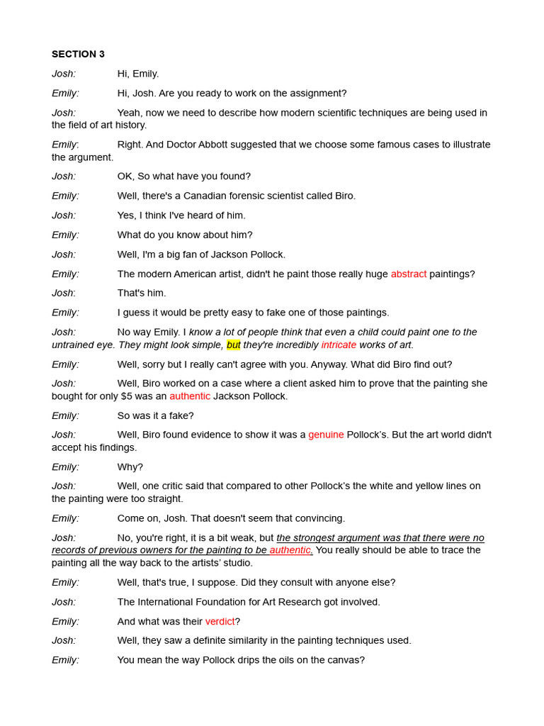 PART 3 - Using Scientific Techniques To Investigate Works of Art - SCRIPT | PDF