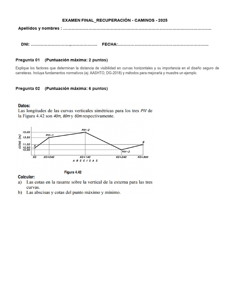 Examen Recuperación | PDF