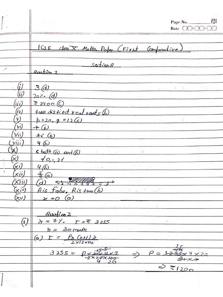 Maths First Comparative Solution | PDF