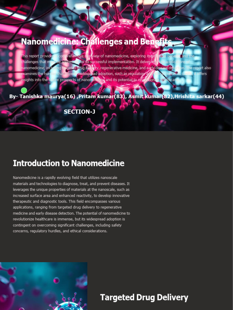 Nanomedicine Challenges and Benefits | PDF | Nanomedicine | Nanomaterials