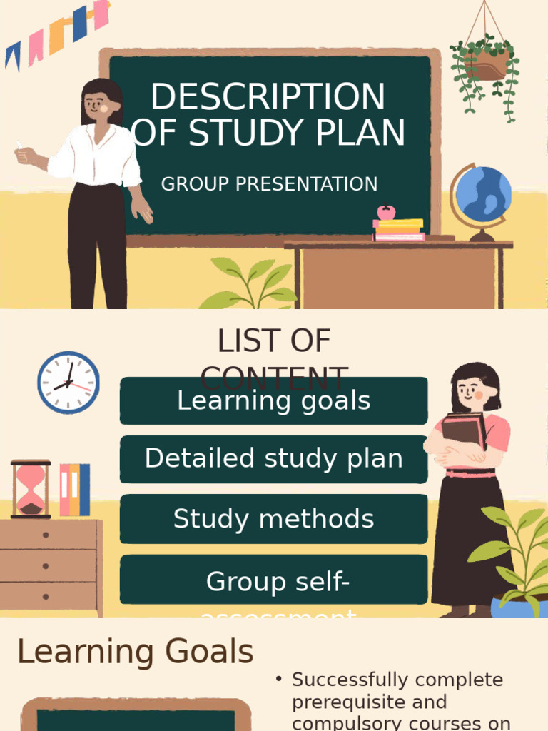 Group 1_Study Plan | PDF | Academic Term | Educational Technology