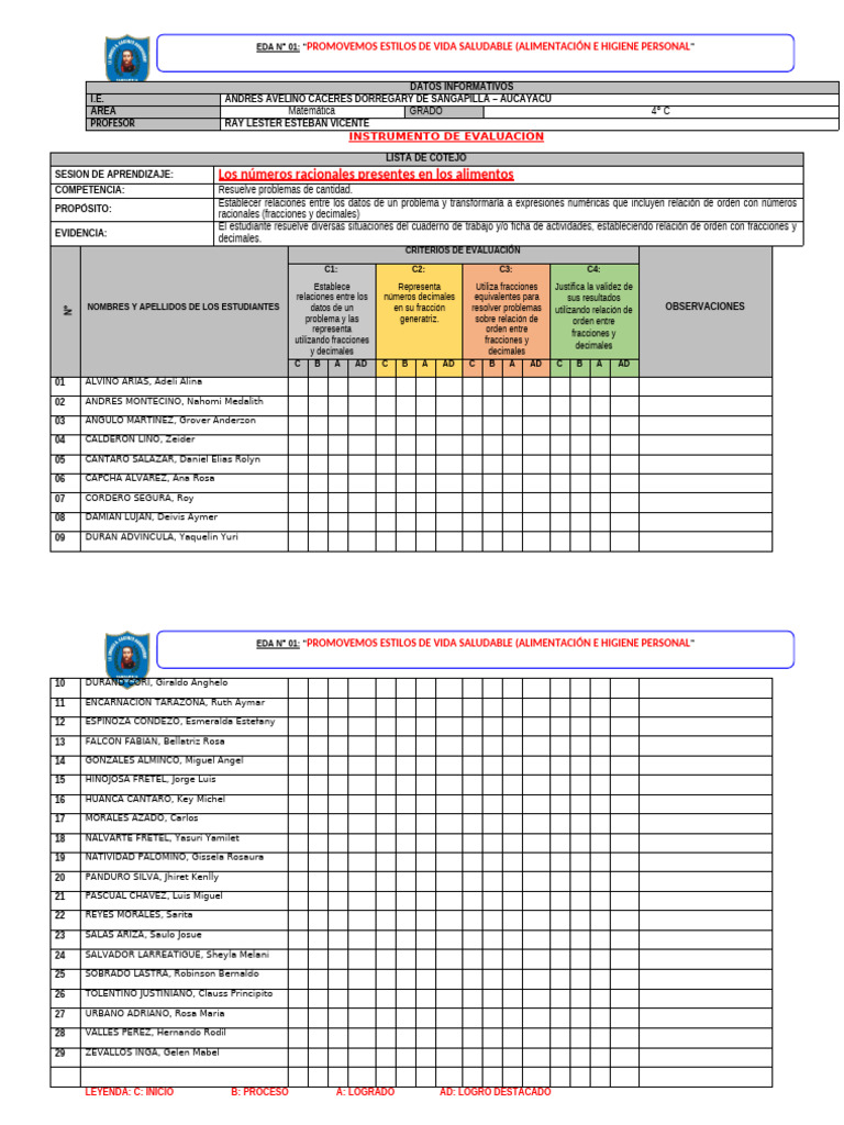 Instru (4C) 01 Sesión 01 Ray Esteban | PDF