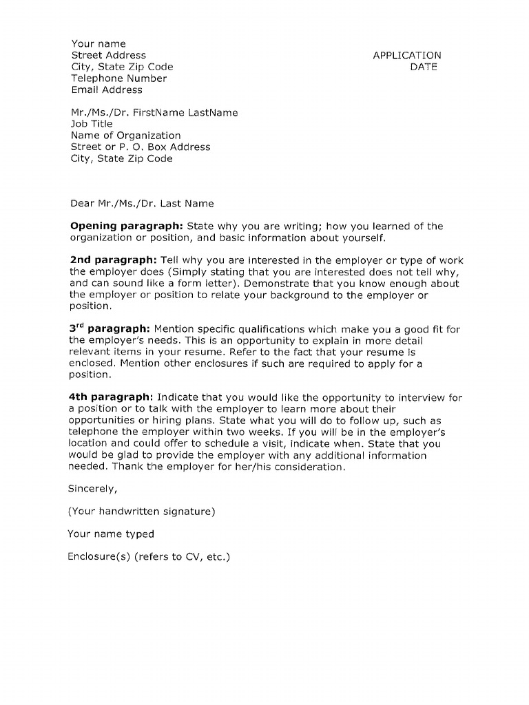 Application Letter Model | PDF