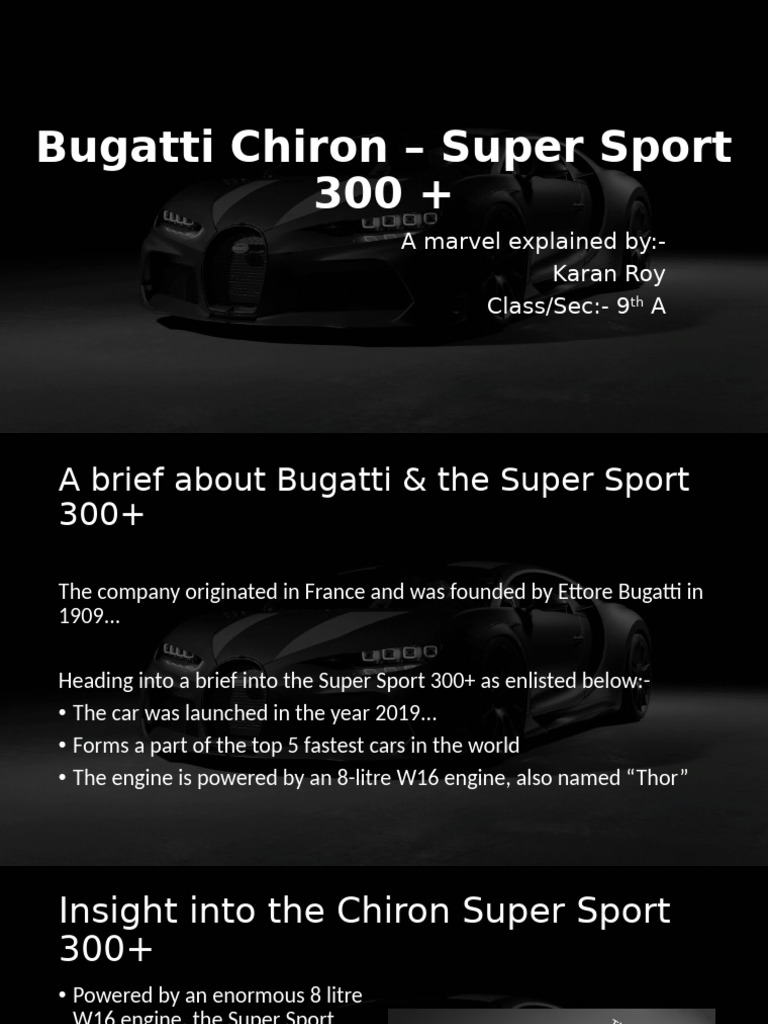 Bugatti Chiron - Super Sport 300 + | PDF