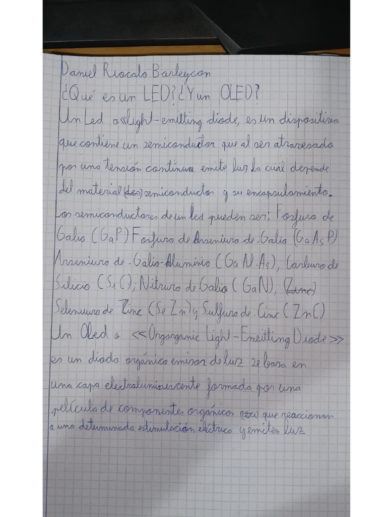 Tarea 7. LEDs y OLEDs DRB | PDF