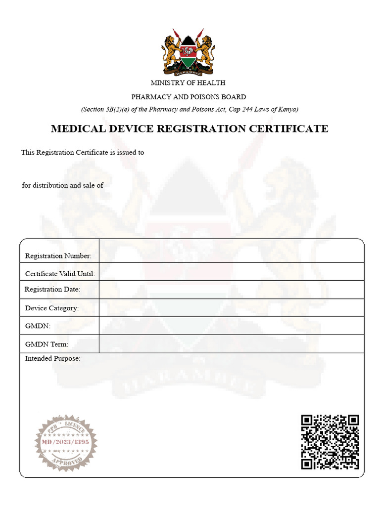 SWS Kenya Certificate | PDF | Hemodialysis | Medical Treatments