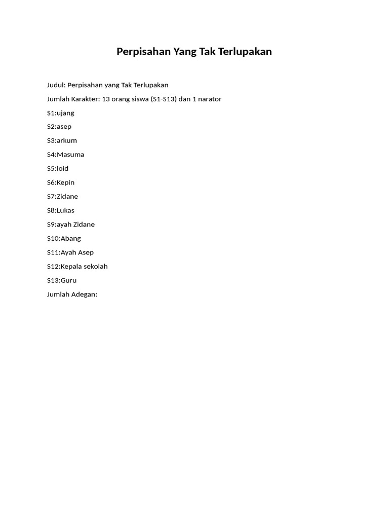 Perpisahan Yang Tak Terlupakan Naskah SBK X TJKT 5 | PDF