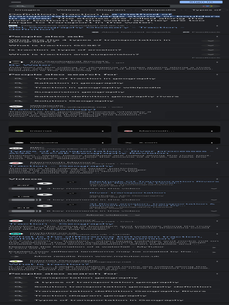 Traction in Geography - Google Search | PDF | Sedimentology | Geology