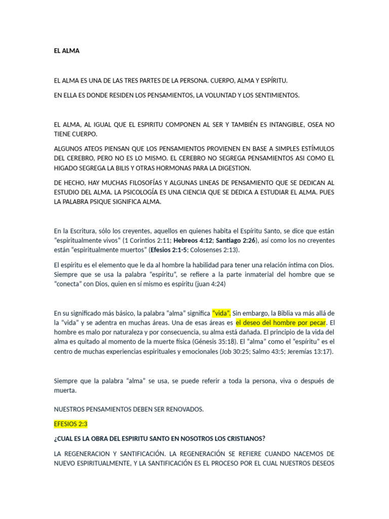 02 Bloque 4. Tema 2. El Alma | PDF | Alma | espíritu Santo