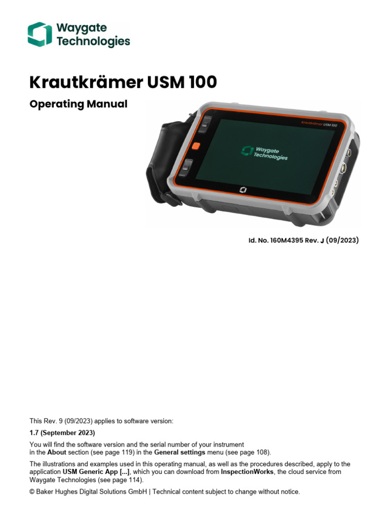 Krautkrämer USM 100 | PDF | Lithium Ion Battery | Electronics