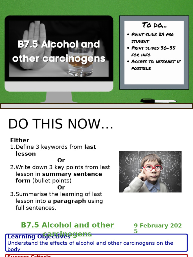B7.5 Alcohol and Other Carcinogens | PDF | Radiation | Cancer