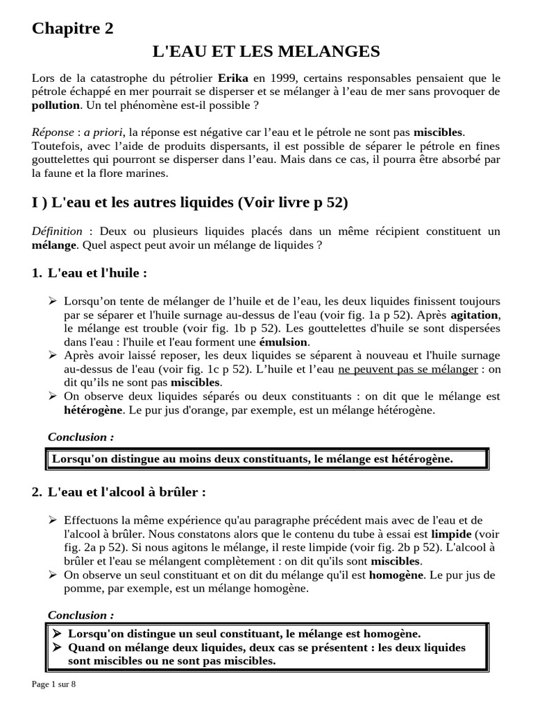 Chap2 Chimie Prof5 2 | PDF | Distillation | Condensation