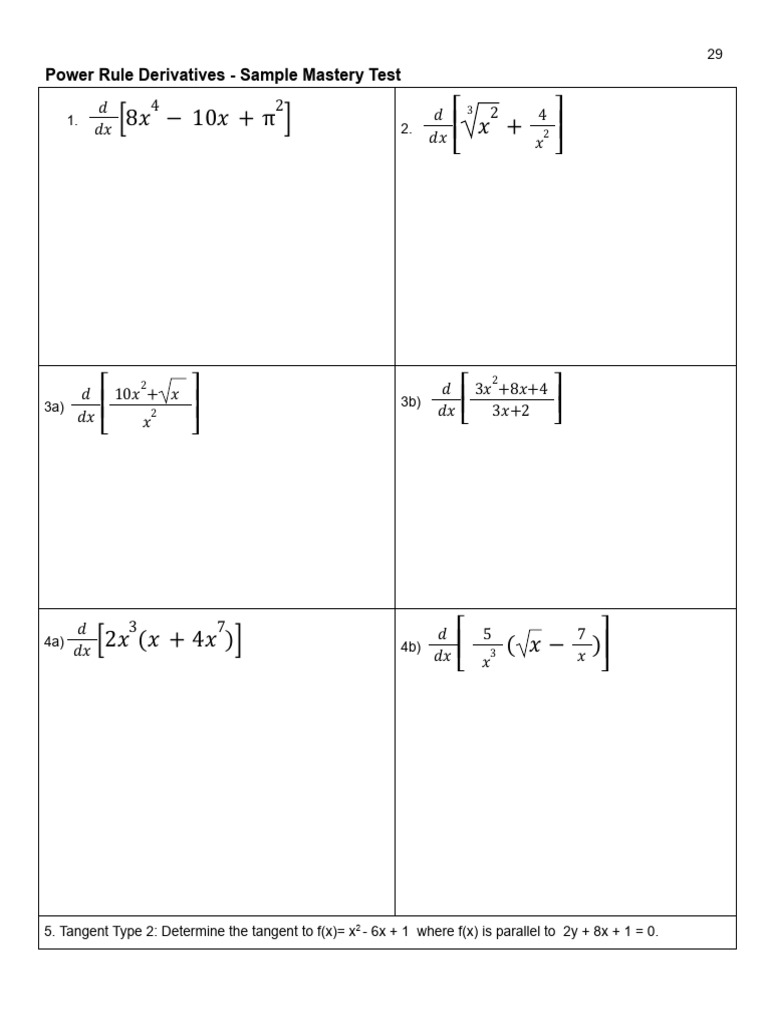 MCV - Unit 1 - Intro To Tangent Slope Functions and Tangents | PDF