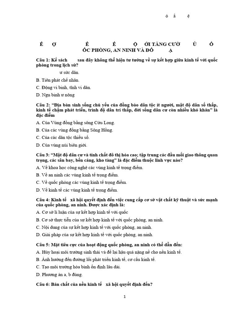 BÀI 06. KẾT HỢP KT-XH với QPAN- HP1 | PDF