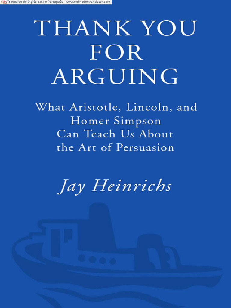 Thank You For Arguing (001 100) .En - PT | PDF | Retórica | Argumento