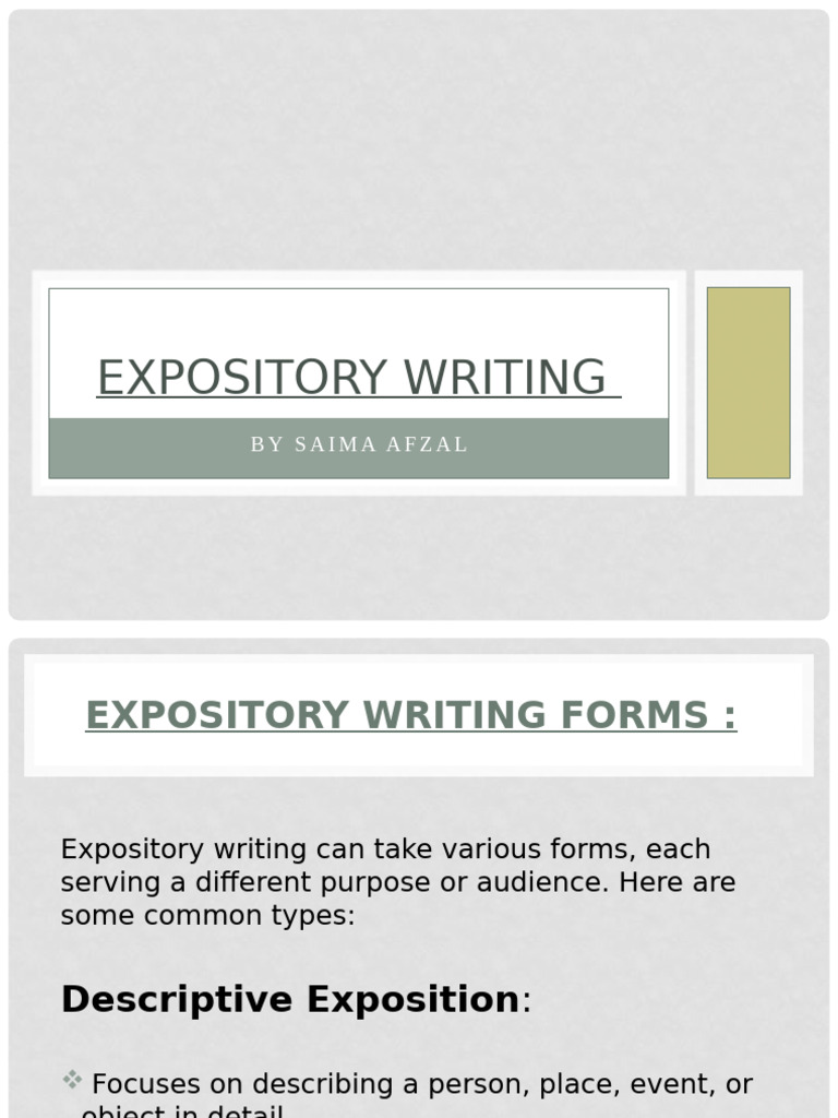 Expository Writing Forms | PDF