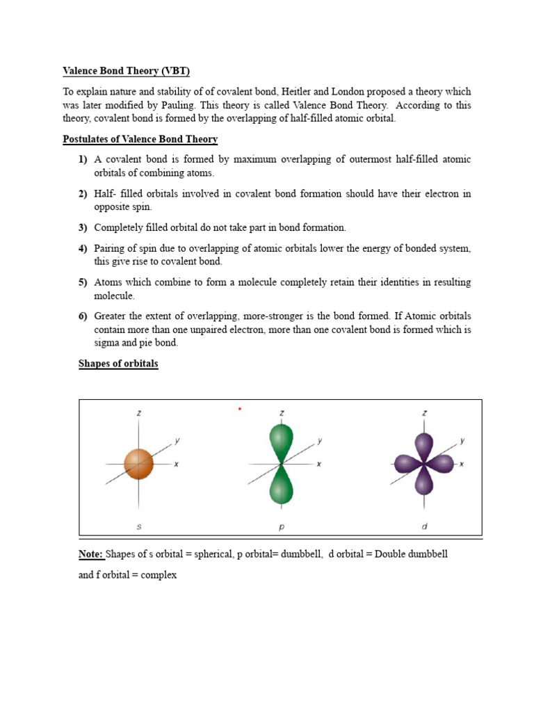 Valence-Bond-Theory | PDF