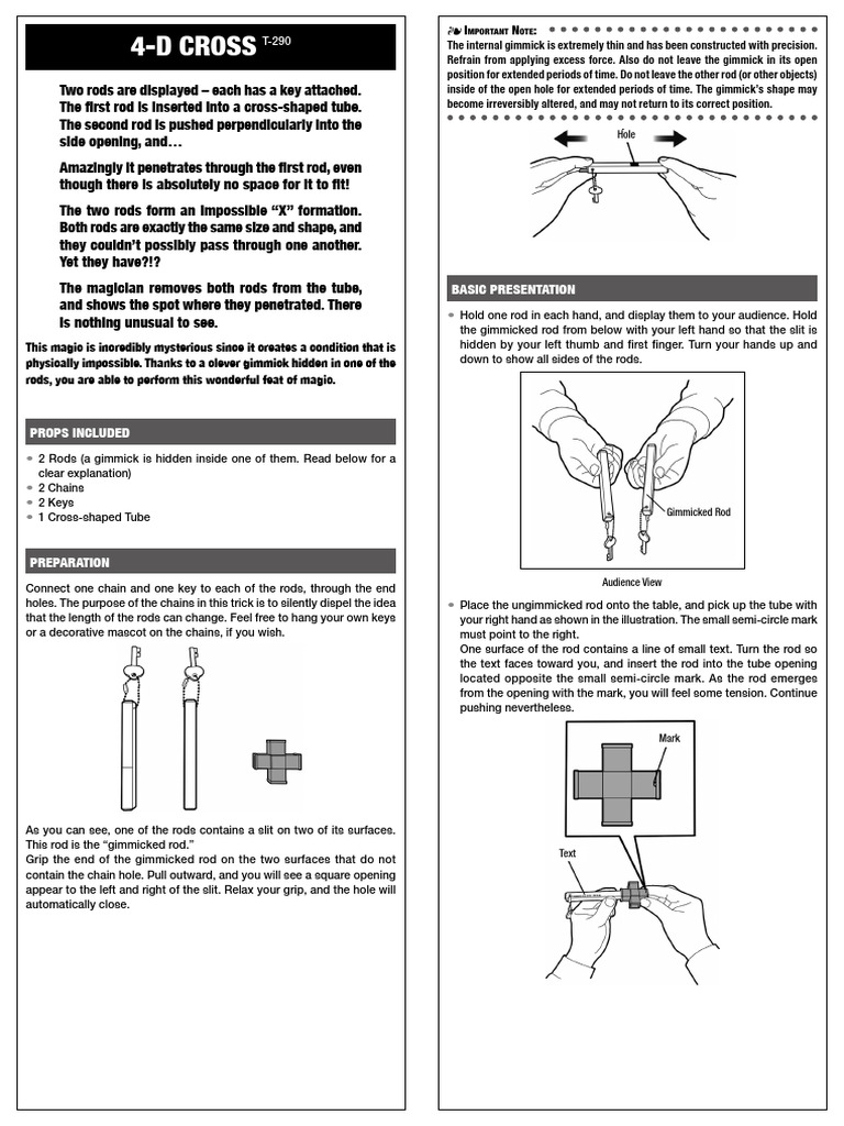 Tenyo 4d Cross | PDF | Hand