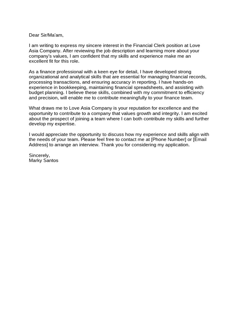 Application Letter Sample | PDF