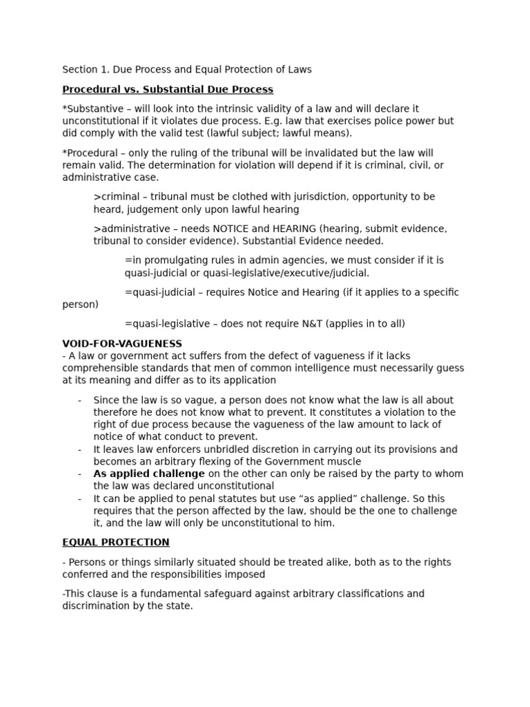 Due Process & Equal Protection Laws | PDF | Strict Scrutiny | Suspect Classification