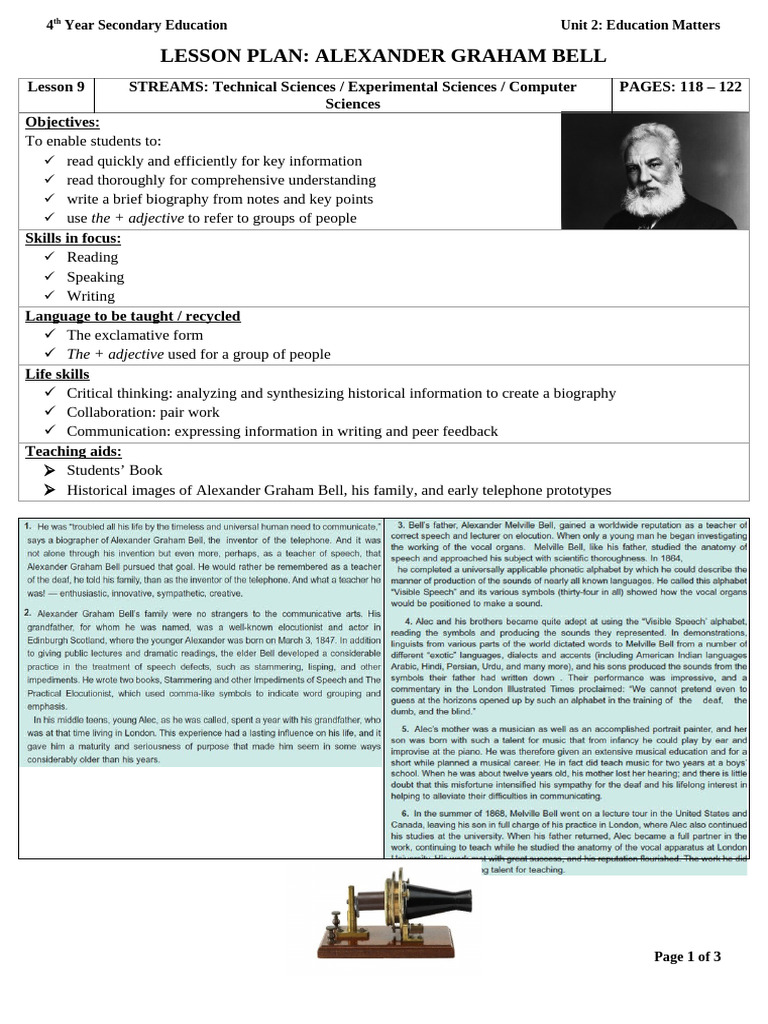 UNIT 2 Lesson 9 | PDF | Speed Reading | Telephone