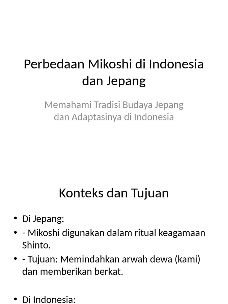 Perbedaan Mikoshi Indonesia Jepang | PDF