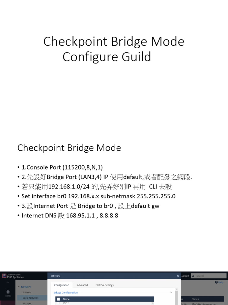 Checkpoint Bridge Mode Guide | PDF