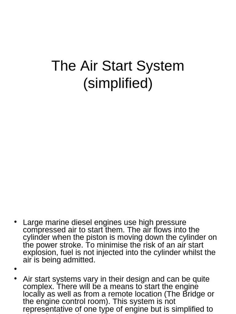 The Air Start System (Simplified) | PDF