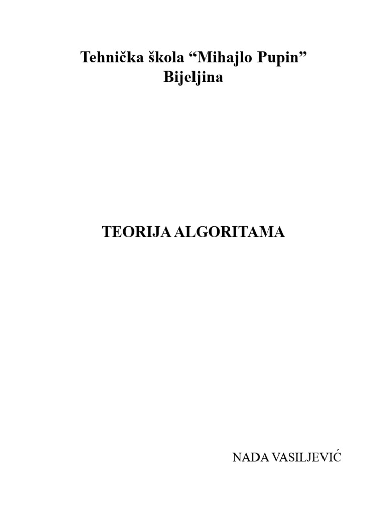 Algoritmi | PDF