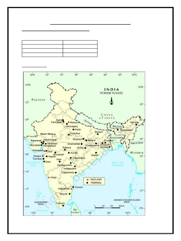 Geography Map Work Class X Term 2 | PDF