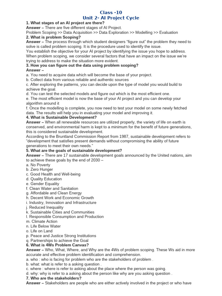 AI Project cycle | PDF | Machine Learning | Artificial Intelligence AI Project cycle | PDF | Machine Learning | Artificial Intelligence