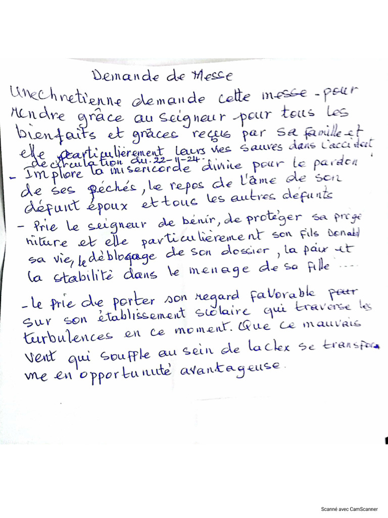 Demande de Messe | PDF