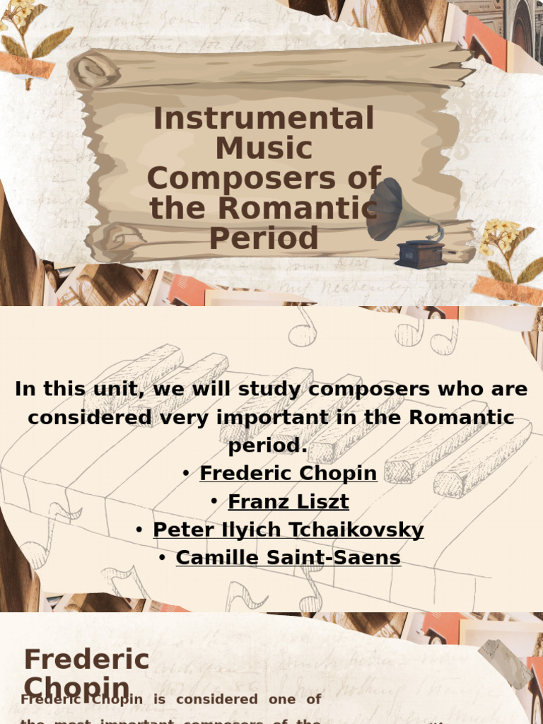 Instrumental Music Composers of The Romantic Period | PDF | Frédéric ...