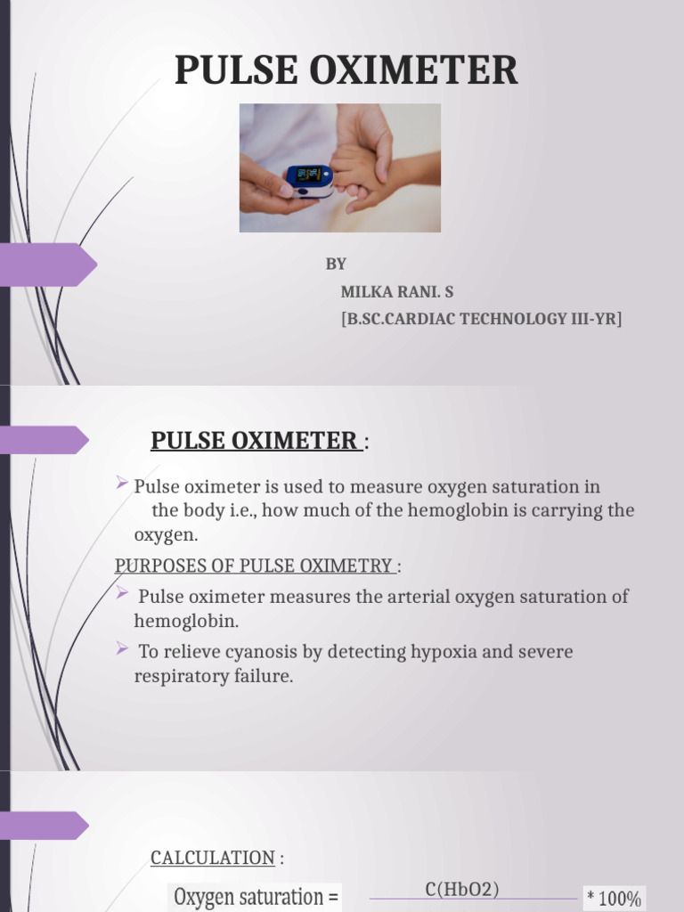 PULSE OXIMETER | PDF