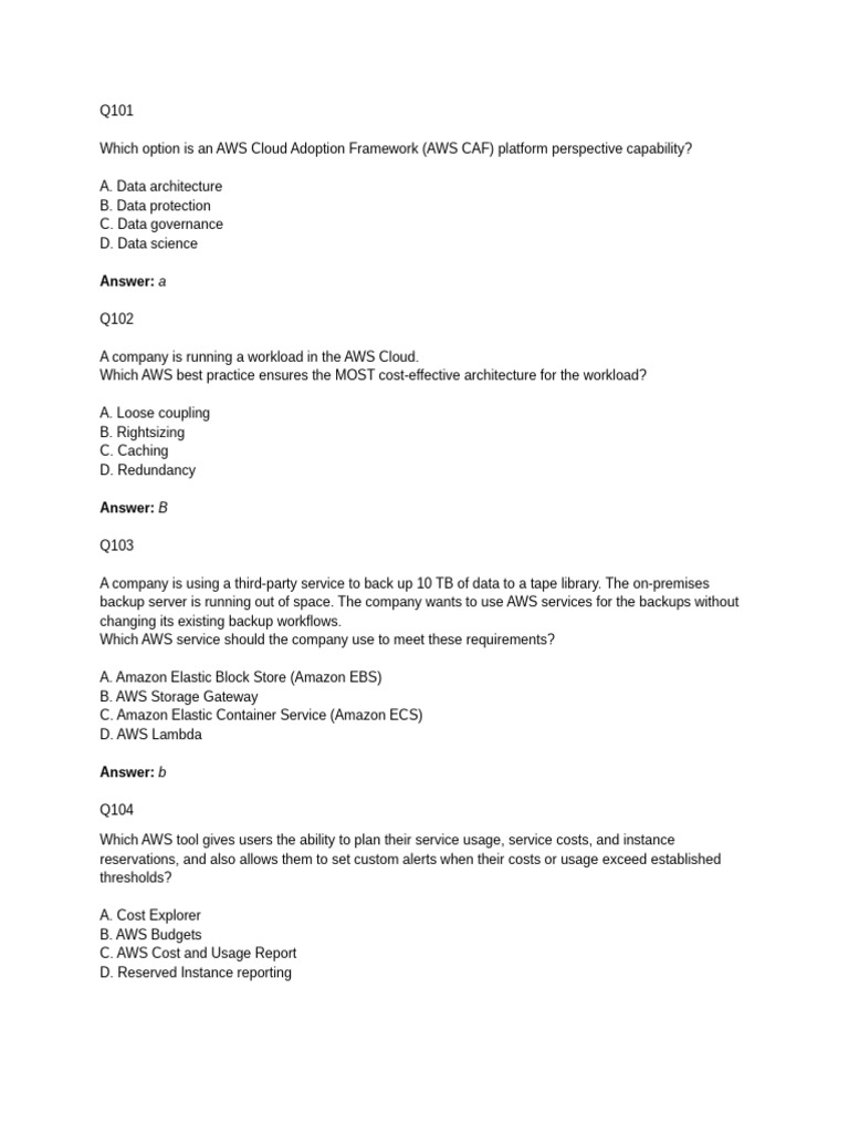 AWS Certified Cloud Practitioner CLF-C02 p3 | PDF | Amazon Web Services | Cloud Computing