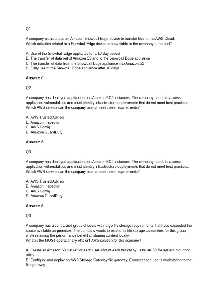 AWS Certified Cloud Practitioner CLF-C02 p1.. | PDF | Amazon Web Services | Cloud Computing
