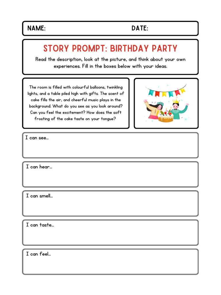 Creative Writing Prompt Worksheet | PDF
