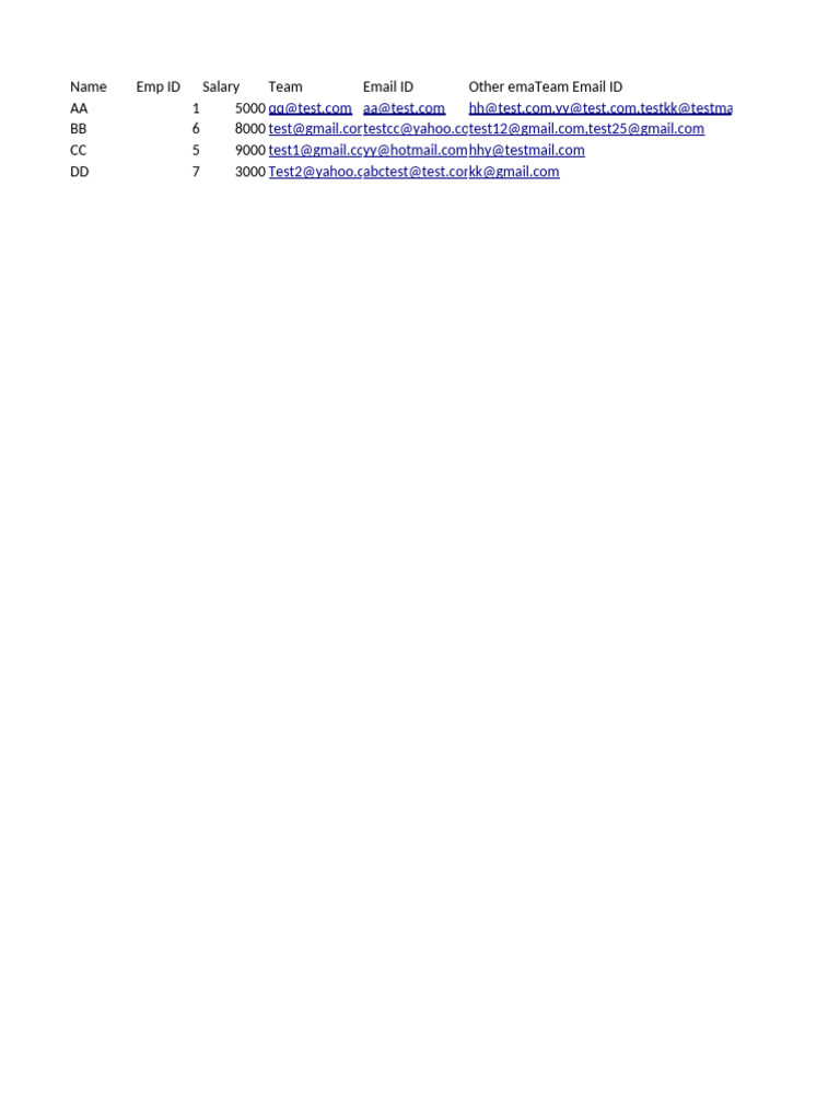 Test Excel | PDF