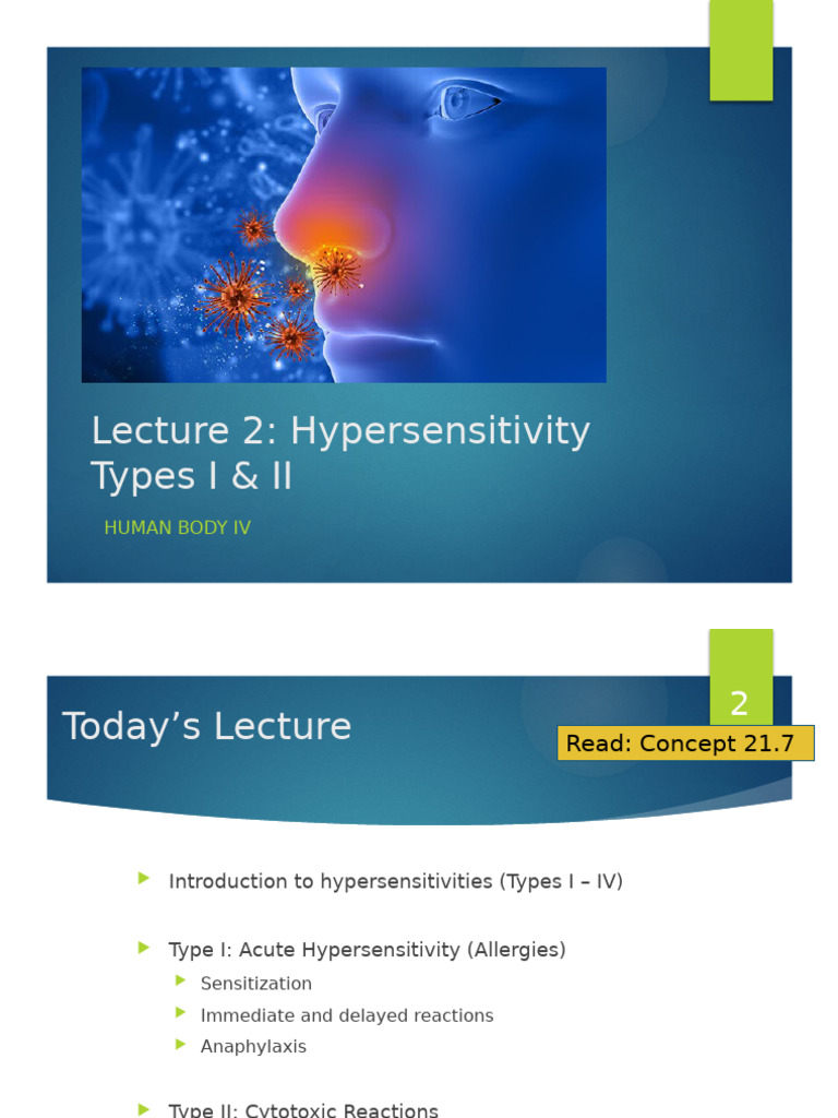 Type I Hypersensitivity Overview | PDF | T Helper Cell | Allergy