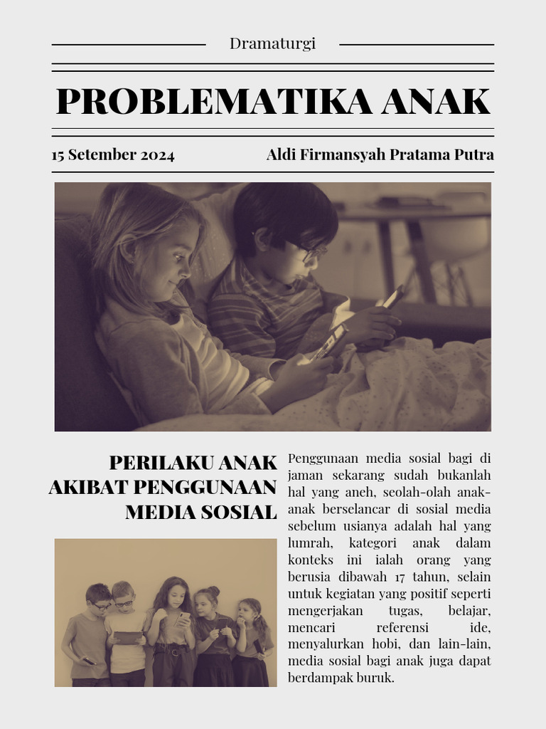 Aldi Firmansyah Pratama Putra - Perilaku Anak Terhadap Penggunaan Medsos - 15!10!2024 - 1A | PDF