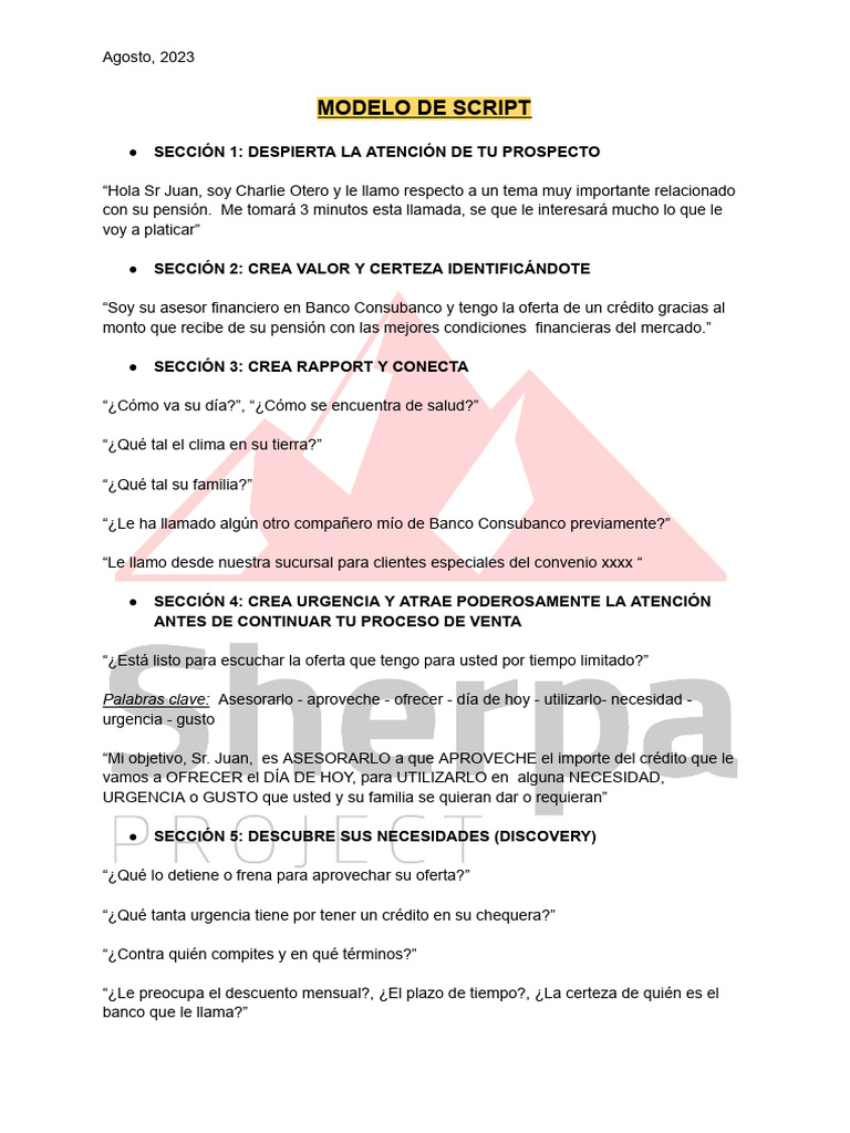 Modelo de Script | PDF | Sector privado | Economias