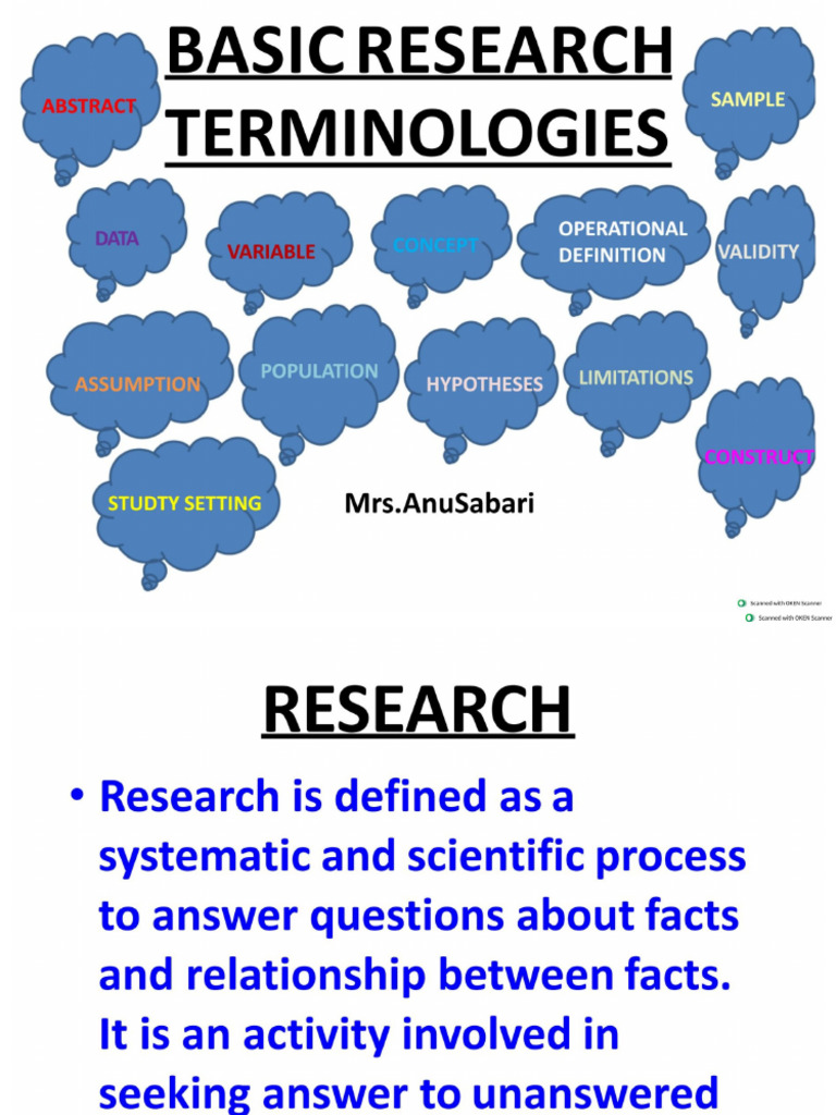 Research Terminology | PDF