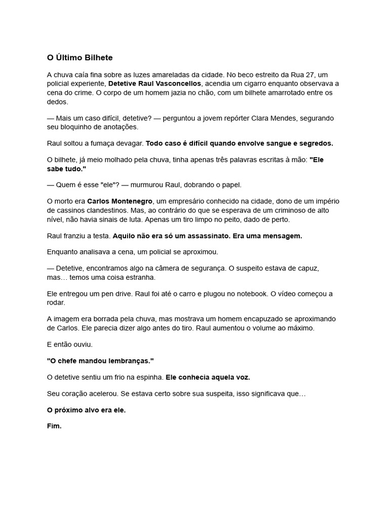 O Último Bilhete | PDF