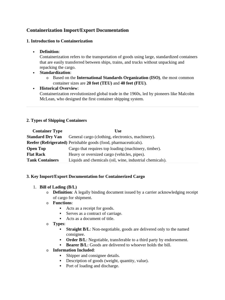 3 Containerization Import | PDF | Cargo | Containerization