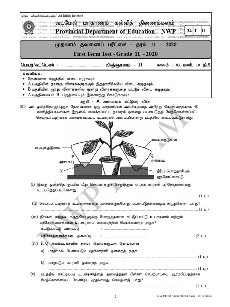 Science Part II A Grade 11 (T) | PDF